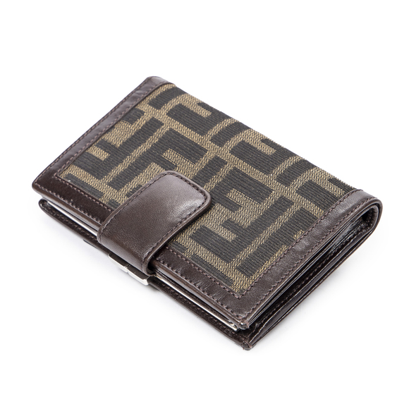 Fendi | Bags | Fendi Coin Purse Bifold Wallet In Beigeblackdark Brown ...